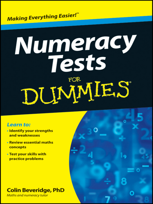 Numeracy Tests For Dummies - Library Connection, Inc. - OverDrive