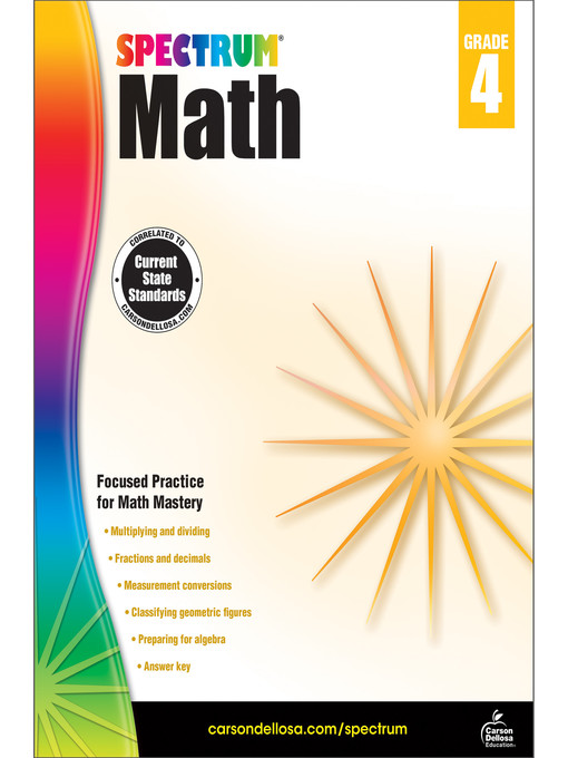 Libby - Spectrum Math Workbook, Grade 4