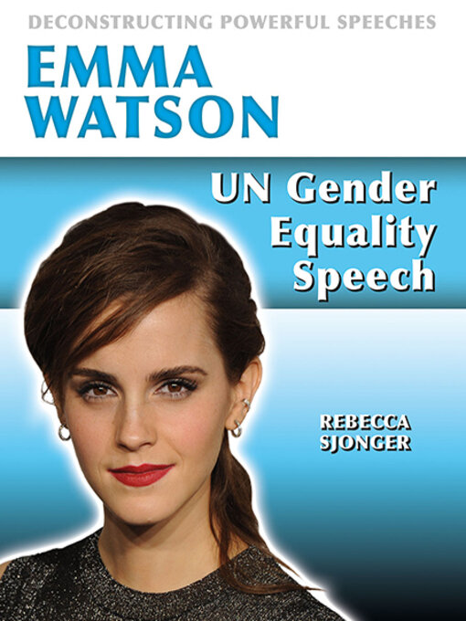 Emma Watson: UN Gender Equality Speech: UN Gender Equality Speech ...