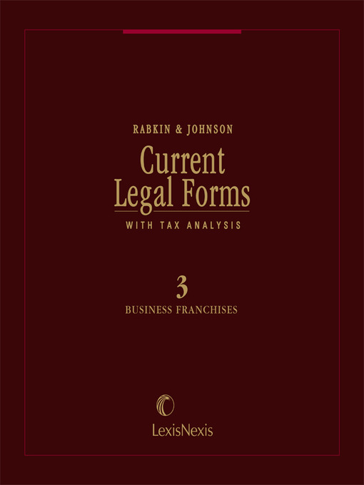 Libby - Rabkin & Johnson Current Legal Forms with Tax Analysis