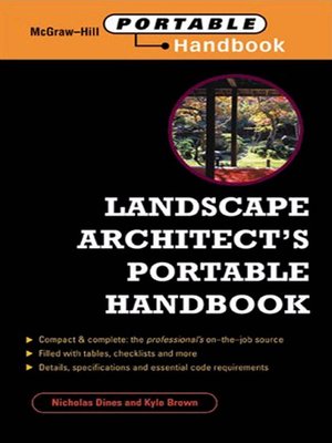 eBook - Landscape Architect's Portable Handbook by Nicholas T. Dines ...