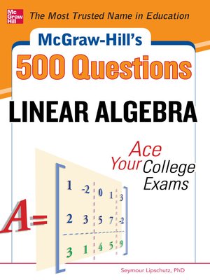 McGraw-Hill's 500 College Linear Algebra by Seymour Lipschutz ...