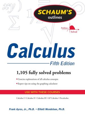 eBook - Shaum's Outline of Calculus by Frank Ayres · OverDrive: Free ...