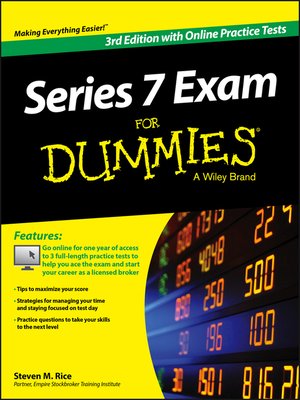 Series 7 Exam for Dummies, with Online Practice Tests by Steven M. Rice ...