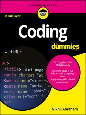 Coding For Dummies by Nikhil Abraham · OverDrive: Free ebooks ...
