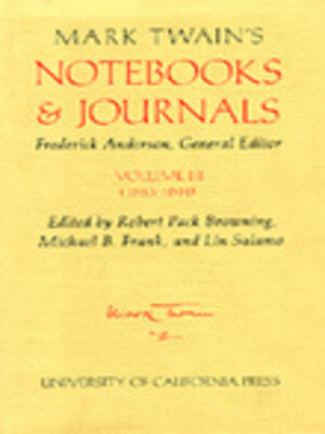 Mark Twain's Notebooks and Journals, Volume III by Mark Twain ...