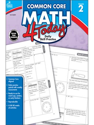 Common Core Math 4 Today, Grade 2: Daily Skill Practice by Erin ...