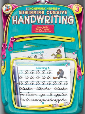 Beginning Cursive Handwriting, Grade 3 by Frank Schaffer Publications ...