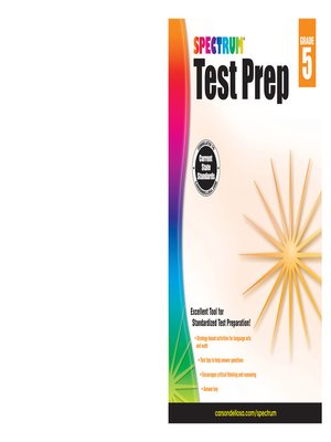 eBook - Spectrum Test Prep, Grade 5 by Spectrum · OverDrive: Free ...