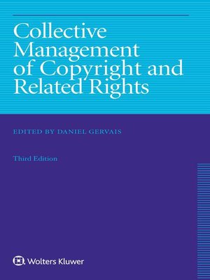 eBook - Collective Management of Copyright and Related Rights by Daniel ...