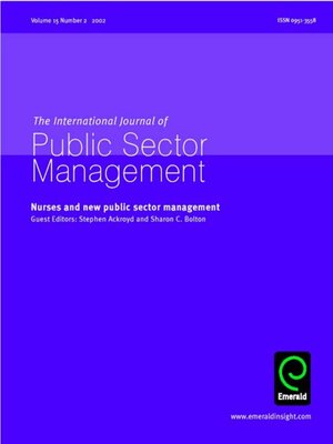 eBook - International Journal of Public Sector Management, Volume 15 ...
