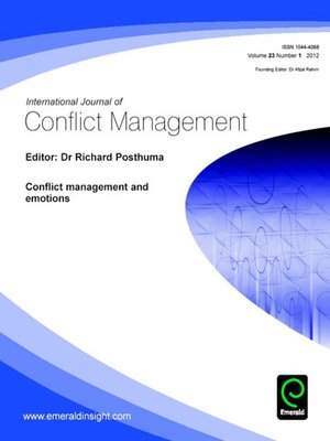 eBook - International Journal of Conflict Management, Volume 23, Issue ...