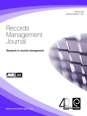 Records Management Journal, Volume 17, Issue 3 by David Ryan ...