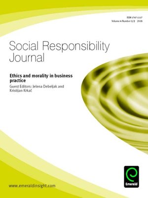 Social Responsibility Journal, Volume 4, Issue 1 & 2 by Jelena Debeljak ...