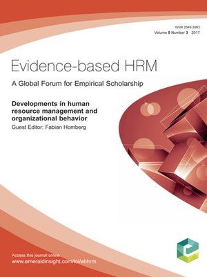 Evidence-based HRM: a Global Forum for Empirical Scholarship, Volume 5 ...