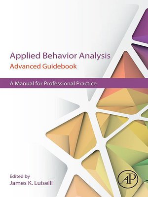 eBook - Applied Behavior Analysis Advanced Guidebook by James K ...