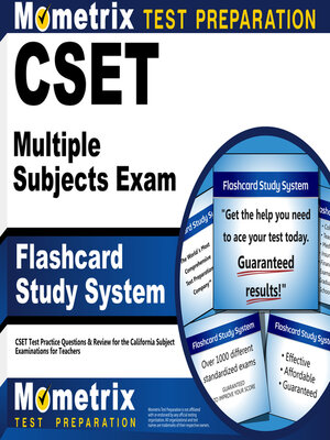 CSET Multiple Subjects Exam Flashcard Study System by Mometrix ...