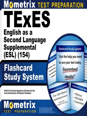 TExES English as a Second Language Supplemental (ESL) (154) Flashcard ...