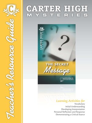 The Secret Message Mystery Teacher's Resource Guide by Saddleback ...