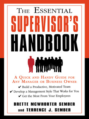 The Essential Supervisor's Handbook by Brette Mcwhorter Sember ...