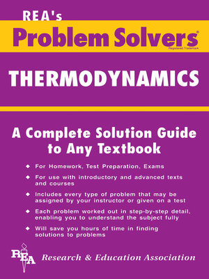 Thermodynamics Problem Solver by The Editors of REA · OverDrive: Free ...