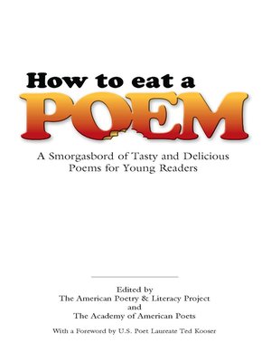 eBook - How to Eat a Poem by American Poetry & Literacy Project ...
