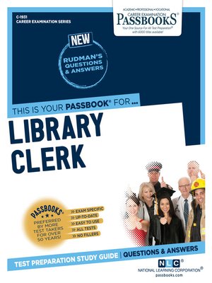 Library Clerk by National Learning Corporation · OverDrive: Free ebooks ...