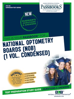 NATIONAL OPTOMETRY BOARDS (NOB) (1 VOL.) by National Learning ...