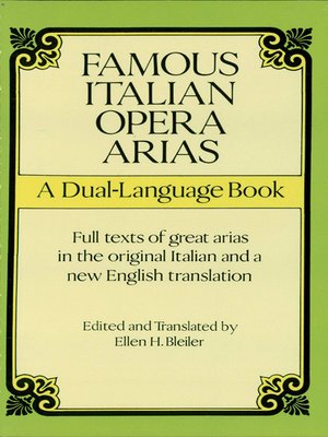 eBook - Famous Italian Opera Arias by Ellen H. Bleiler · OverDrive ...