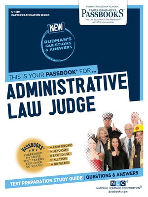 Administrative Law Judge by National Learning Corporation · OverDrive ...