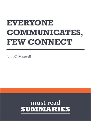 eBook - Everyone Communicates, Few Connect - John C. Maxwell by Must ...