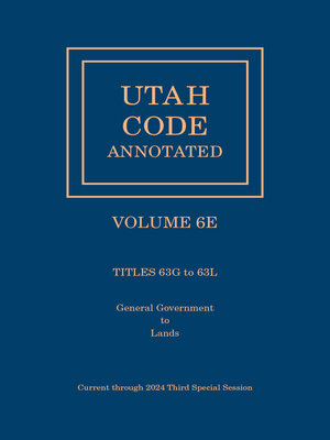 Utah Code Annotated by Publisher's Editorial Staff · OverDrive: Free ...