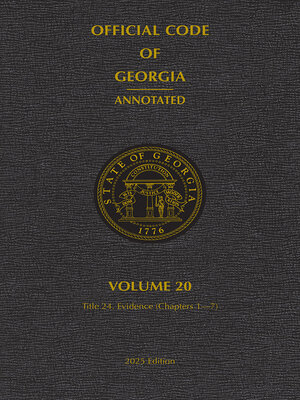 Official Code of Georgia Annotated by LexisNexis' Editorial Staff ...