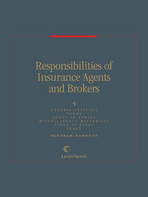 Responsibilities of Insurance Agents and Brokers by Bertram Harnett ...