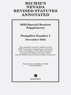 eBook - Michie's Nevada Revised Statutes Annotated by Publisher's ...