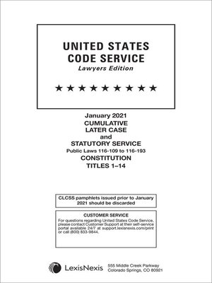 United States Code Service by Publisher's Editorial Staff · OverDrive ...