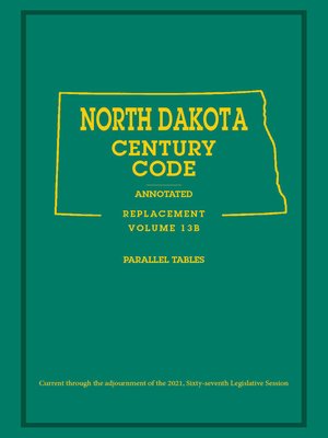 North Dakota Century Code Annotated by Publisher's Editorial Staff ...