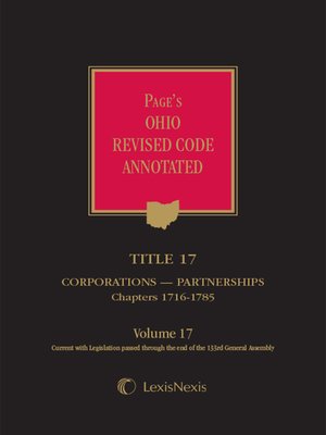 Page's Ohio Revised Code Annotated by Publisher's Editorial Staff ...