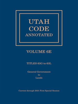 Utah Code Annotated by Publisher's Editorial Staff · OverDrive: ebooks ...