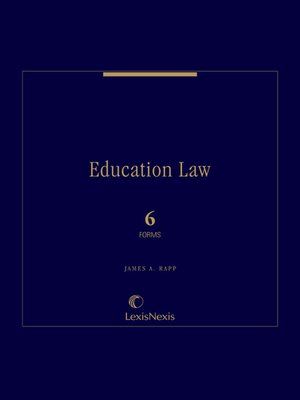 Education Law by James A. Rapp · OverDrive: Free ebooks, audiobooks ...