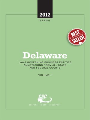 CSC Delaware Laws Governing Business Entities Annotated by Corporation ...