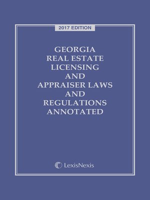 eBook - Georgia Real Estate Licensing and Appraiser Laws and ...