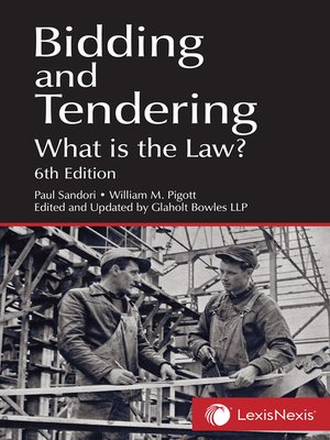 eBook - Bidding and Tendering: What is the Law? by Paul Sandori ...