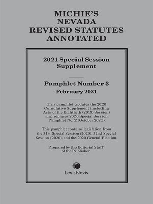 Michie's Nevada Revised Statutes Annotated by Publisher's Editorial ...