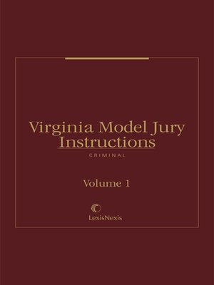 eBook - Virginia Model Jury Instructions - Criminal by Model Jury ...