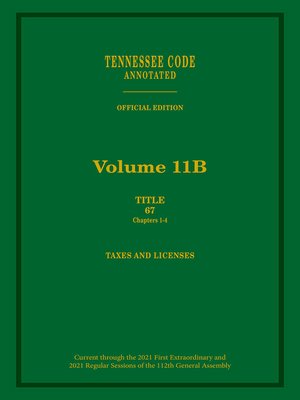 Tennessee Code Annotated by Publisher's Editorial Staff · OverDrive ...