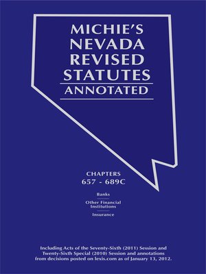 eBook - Nevada Revised Statutes Annotated by Publisher's Editorial ...