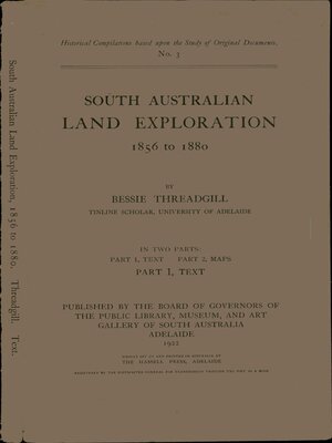 eBook - South Australian land exploration, 1856 to 1880, Part 1 by ...