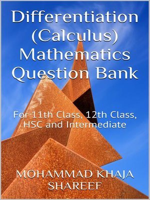 Differentiation (Calculus) Mathematics Question Bank by mohmmad khaja ...