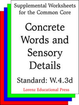 CCSS W.4.3d Concrete Words and Sensory Details by Lorenz Educational ...